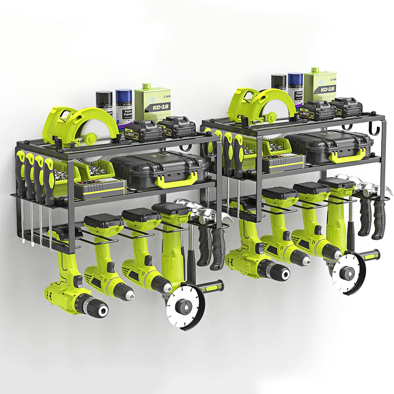 Wall-mounted electric tool storage rack＆Hammer screwdriver organizing ...