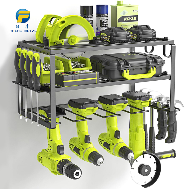 Wall-mounted electric tool storage rack＆Hammer screwdriver organizing ...